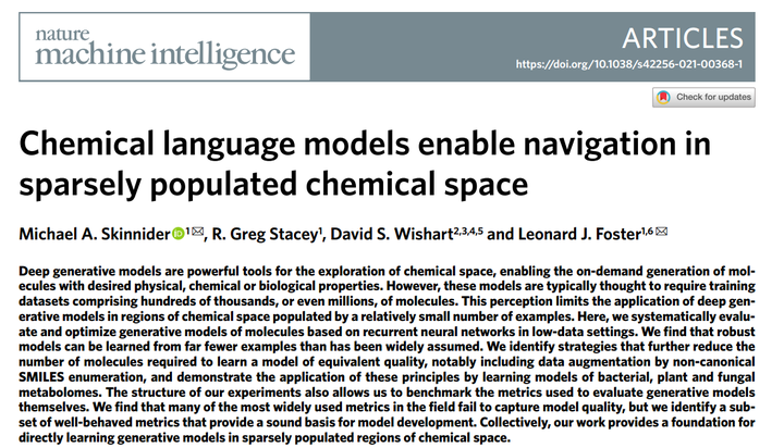 Chemical language models enable navigation in sparsely populated ...