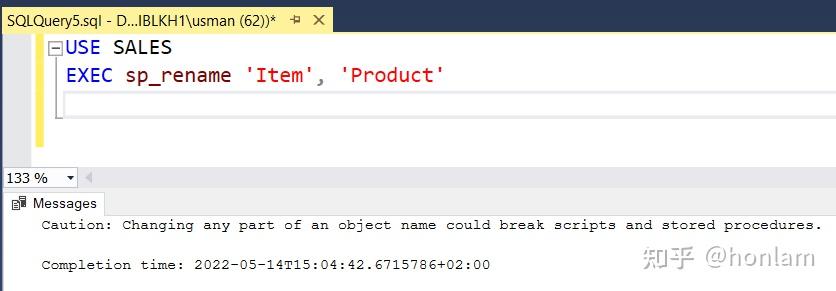 在 SQL Server 中重命名表 - 知乎