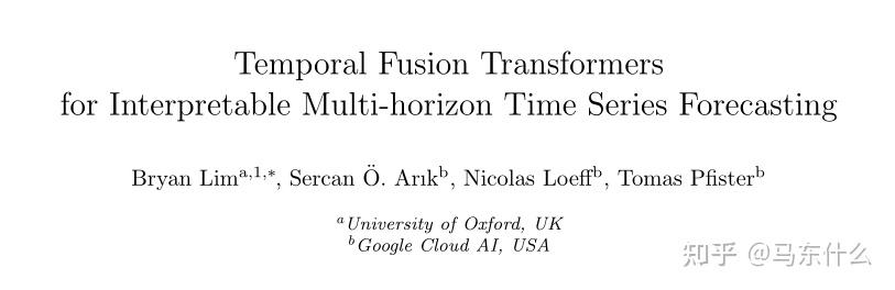 temporal fusion transformer - 知乎