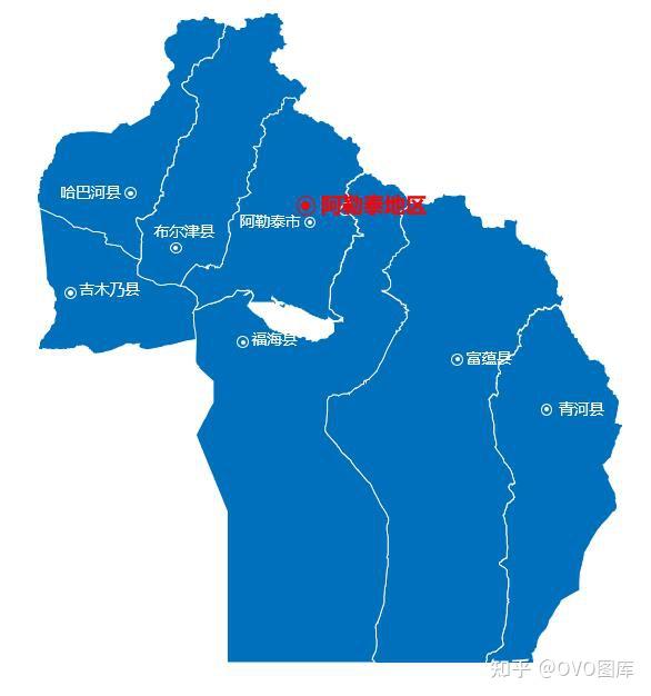 新疆维吾尔自治区可编辑矢量地图PPT模板 - 知乎