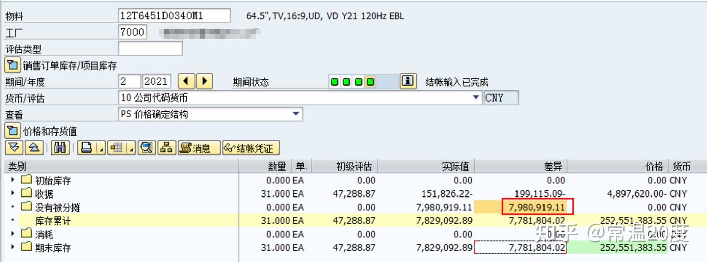 SAP-基础篇-66-物料账CKM3--差异来源计算逻辑详细示例 - 知乎