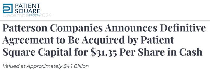 Patient Square Capital将以41亿美元收购帕特森 - 知乎