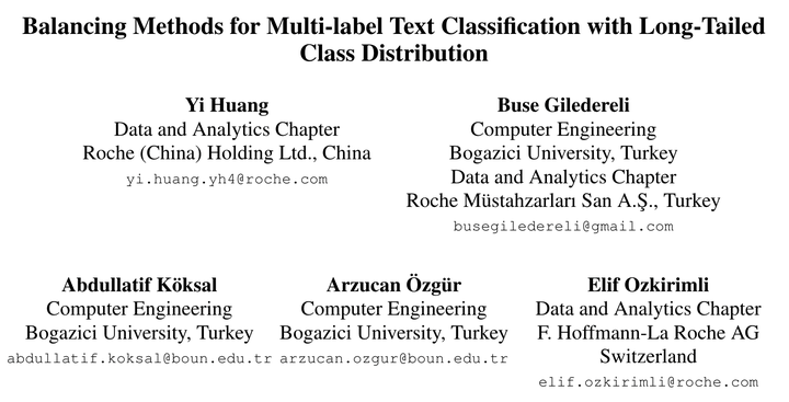 Balancing Methods for Multi-label Text Classification with Long-Tailed Class Distribution - 知乎