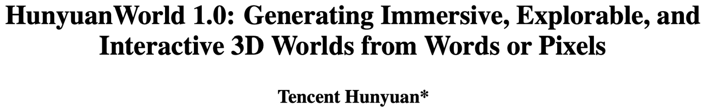 全景宇宙黑科技！HunyuanWorld 1.0 发布：一键生成360°可交互3D世界 - 知乎