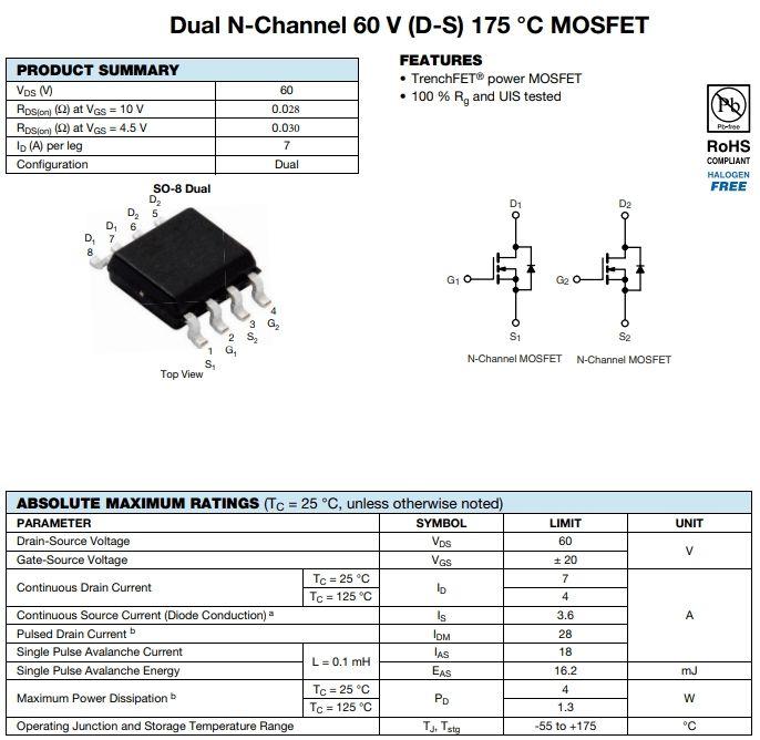 SI9945BDY-T1-E3场效应管：规格参数、工作原理与应用电路全解析 - 知乎