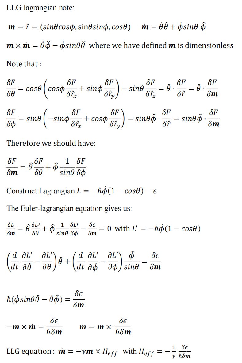 Lagrangian Formalism for LLG equation - 知乎