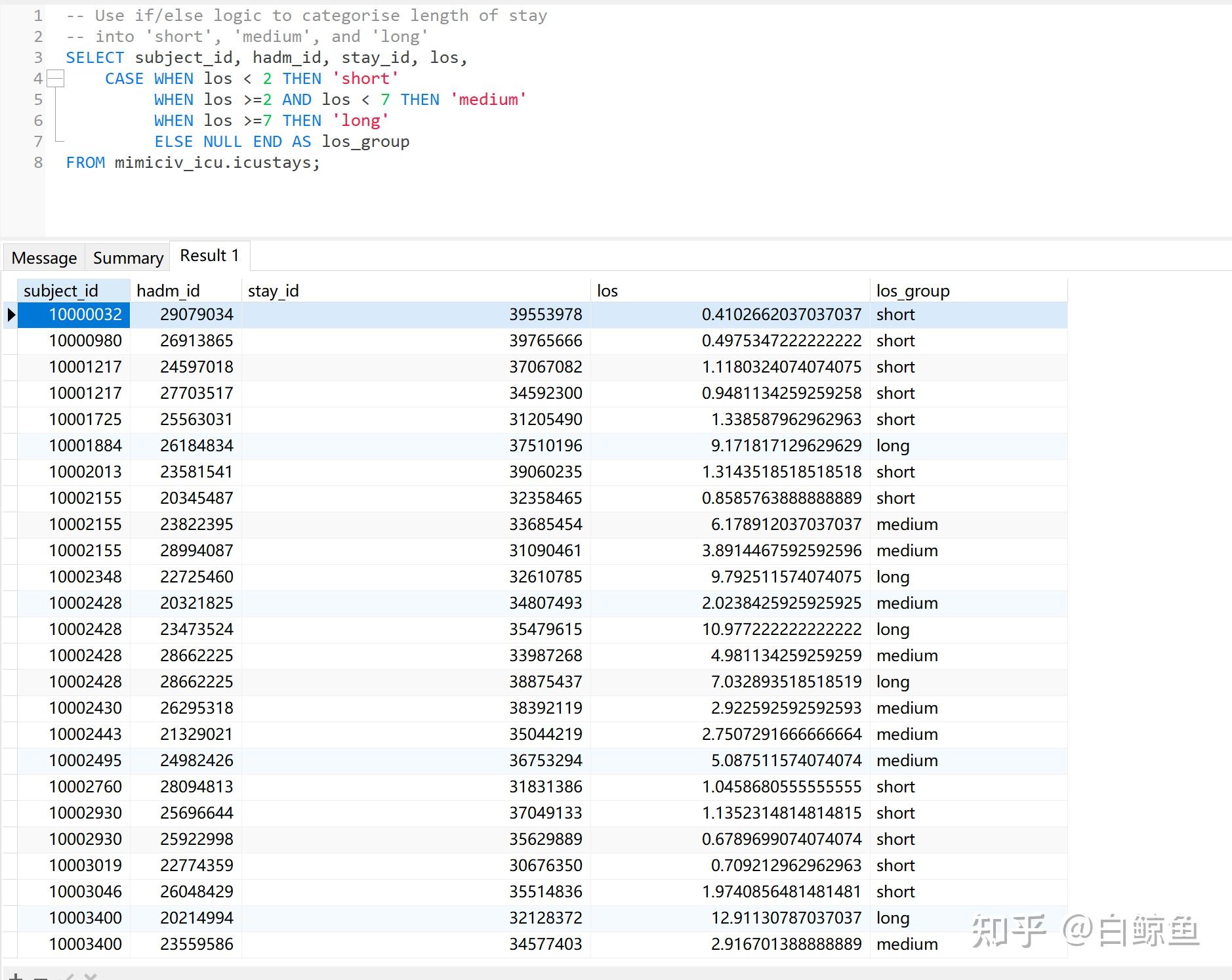 MIMIC数据库，常用查询指令SQL基础(二) - 知乎