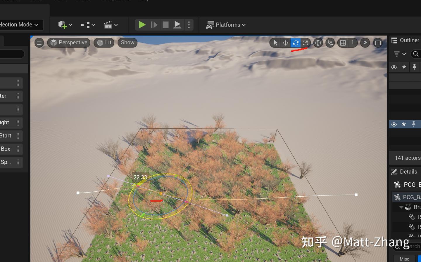 UE5.5｜PCG程序化内容生成｜第5节｜Spline实践 | 运用 PCG 技术创建类似道路或河流效果的方法 - 知乎