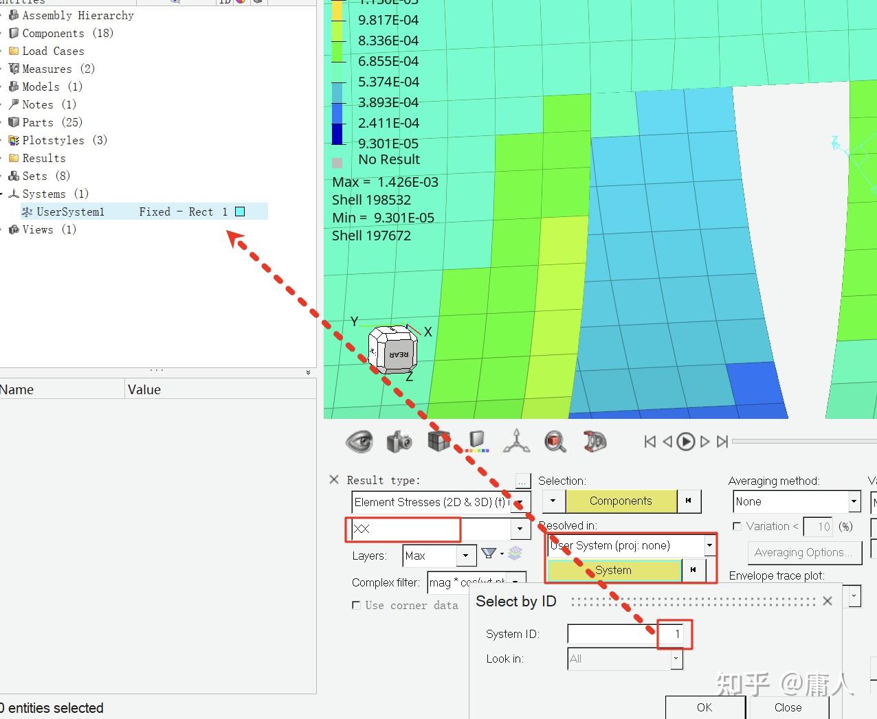 HyperView怎么看指定方向的应力 - 知乎