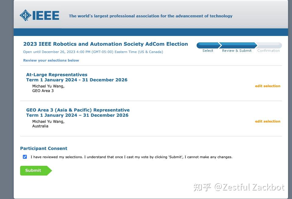 王煜教授竞选IEEE RAS委员，中国区唯一候选人，你的一票改变未来！ - 知乎