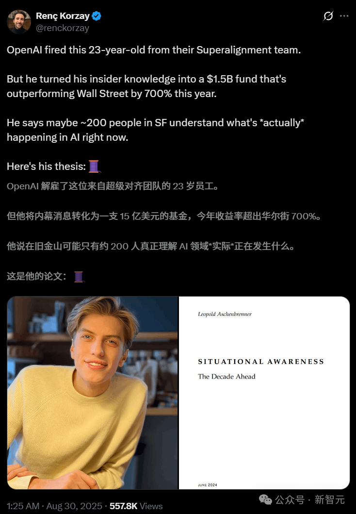 Ilya信徒逆袭！23岁天才被OpenAI开除，靠165页AI预言书撬动15亿美金 - 知乎