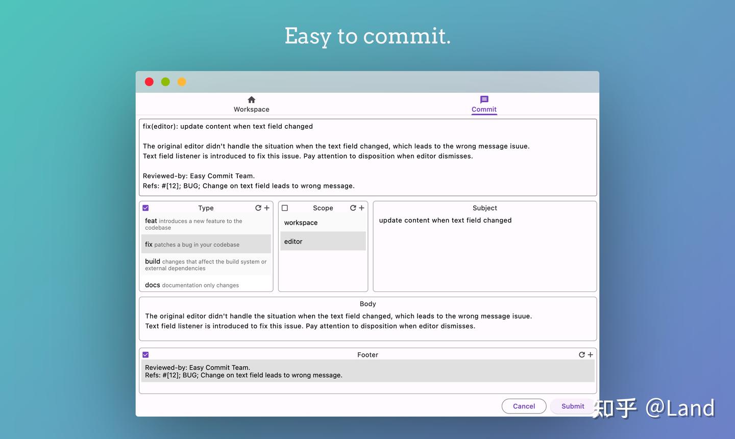 一个软件就能规范git commit！提升Readability！[Conventional Commits] - 知乎