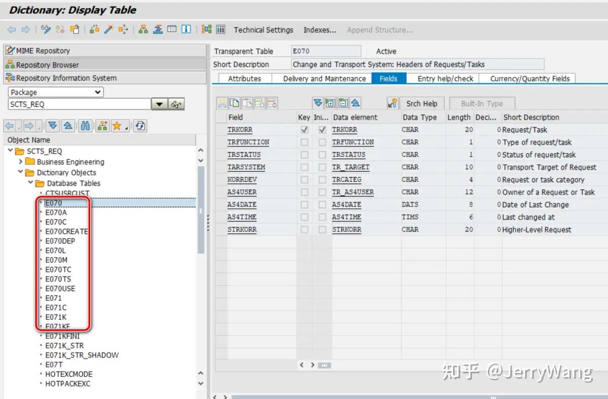 SAP ABAP 传输请求背后的读取函数和存储数据库表讲解试读版 - 知乎