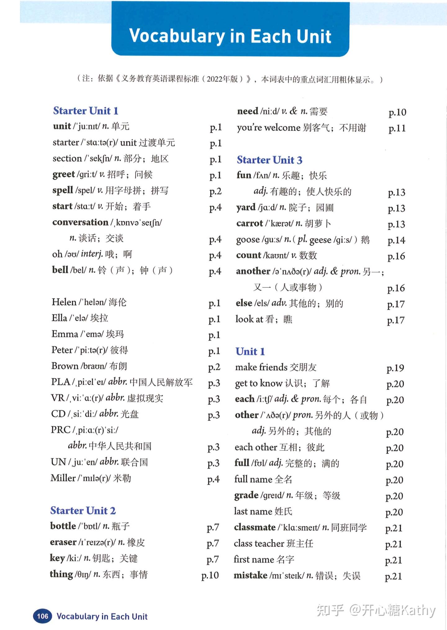 2024秋新人教版七上英语完整单词表 - 知乎