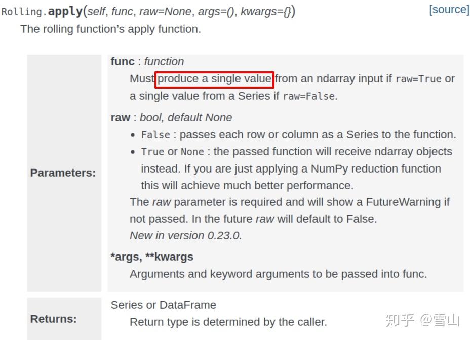 DataFrame rolling apply 多列 return 多列 - 知乎