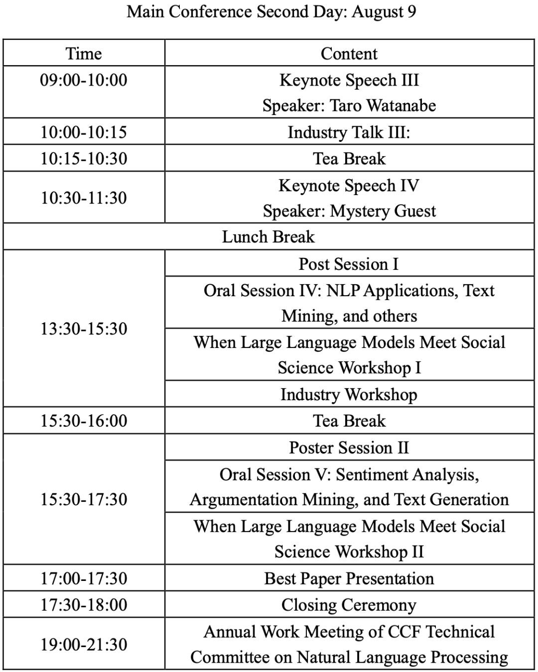 NLPCC 2025 Full Agenda - 知乎