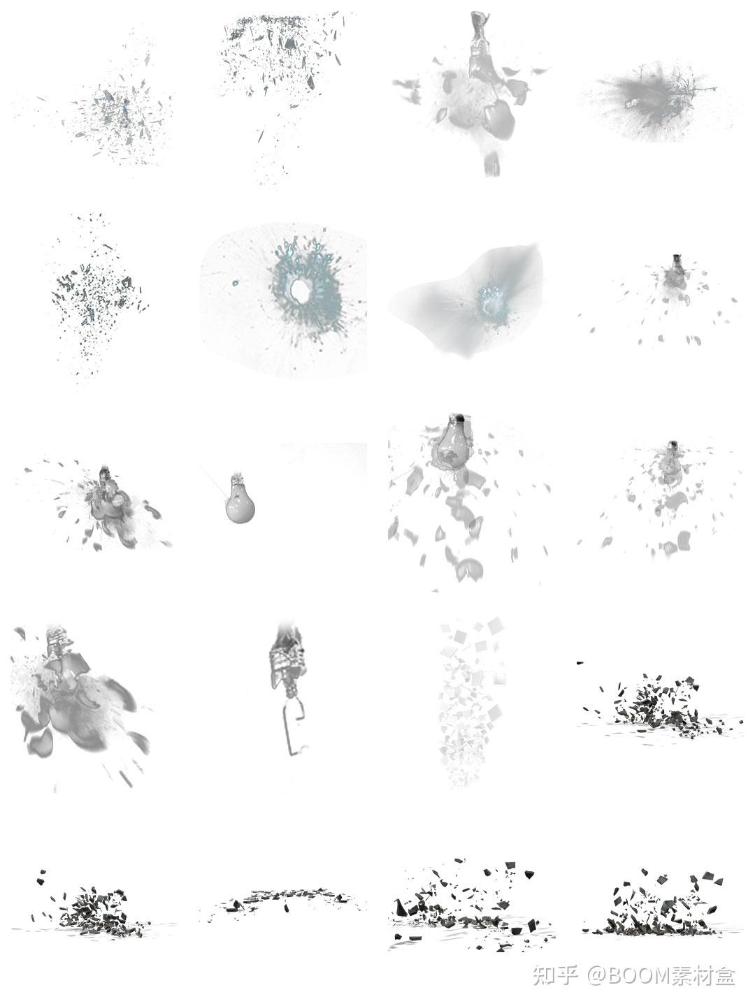 素材分享丨爆炸碎片破碎效果碎片飞溅碎石后期合成装饰元素PNG免抠透明素材 - 知乎