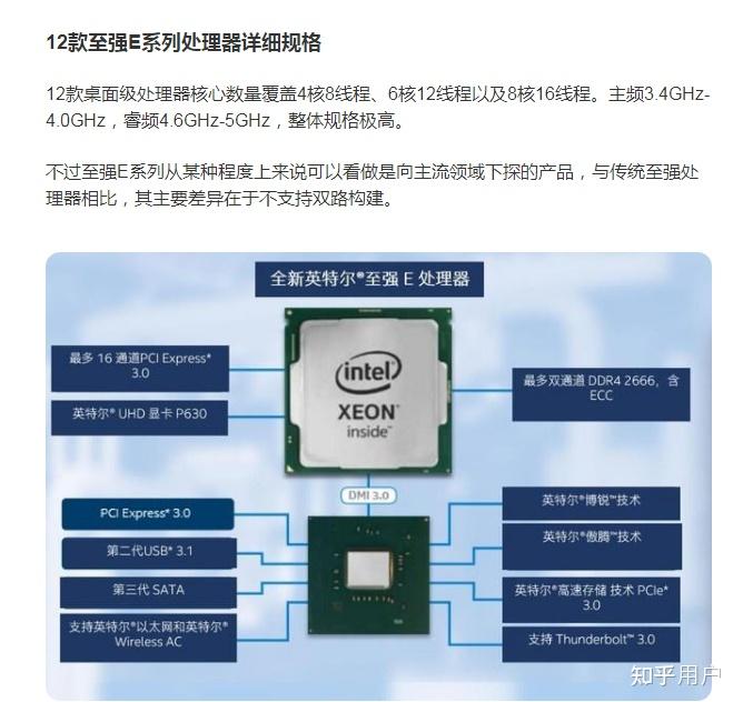 电脑CPU e系列和i系列有什么区别和侧重吗？ - 知乎