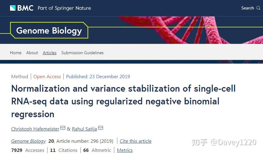 Seurat包学习笔记（四）：Using sctransform in Seurat - 知乎