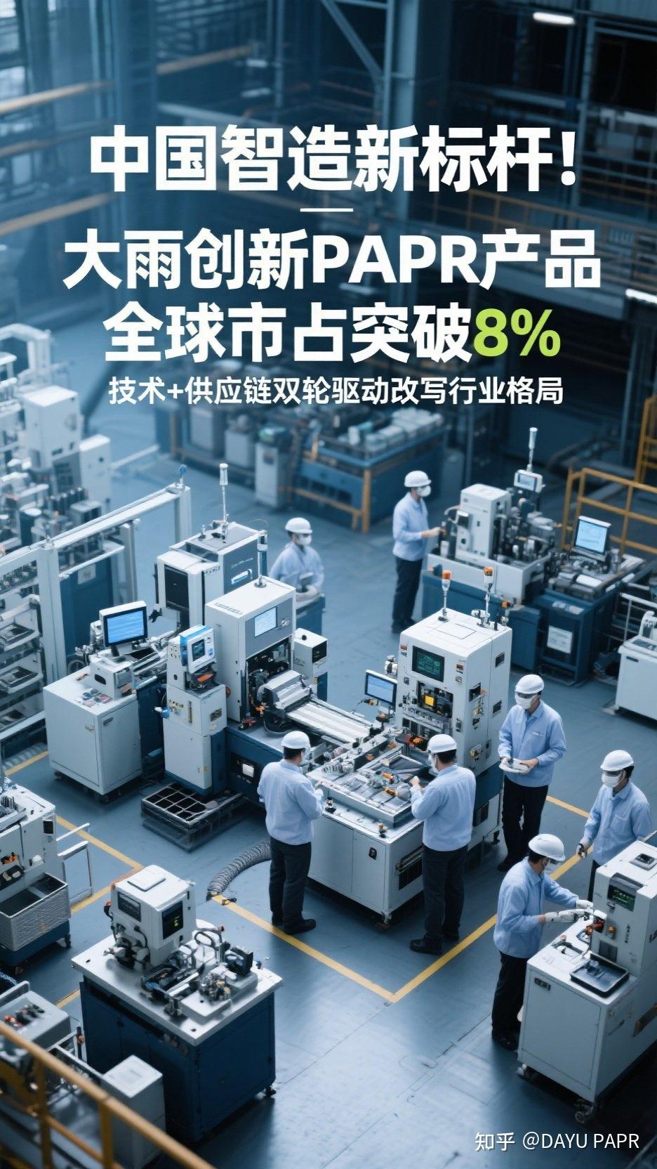 中国智造新标杆！大雨创新实业DaYu PAPR正压式动力送风过滤式呼吸防护器产品全球市占突破8%，技术+供应链双轮驱动改写行业格局 - 知乎
