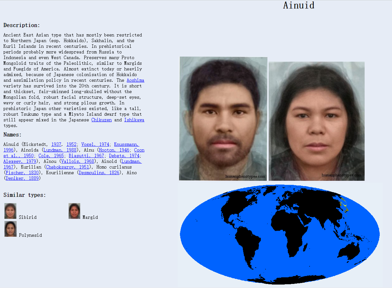 人种类型科普：【特殊混血个体】中国北方沿海的黄种人东亚人种与澳大利亚人种阿依努类型混血个体 - 知乎