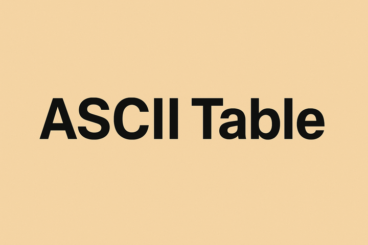 AI 小应用之 ASCII TABLE 网页 - 知乎