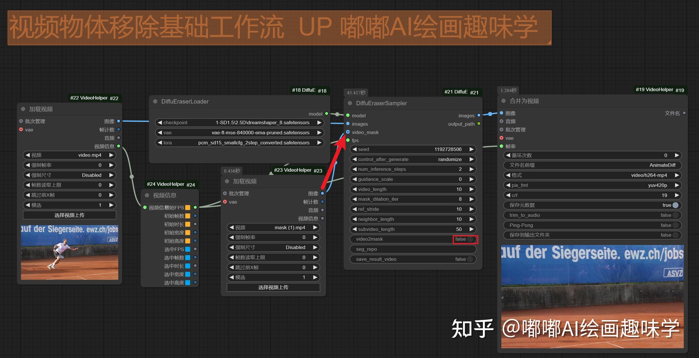 [ComfyUI]阿里重磅开源！视频修复神器DiffuEraser来了，ComfyUI一键擦除穿帮/水印/杂物 - 知乎
