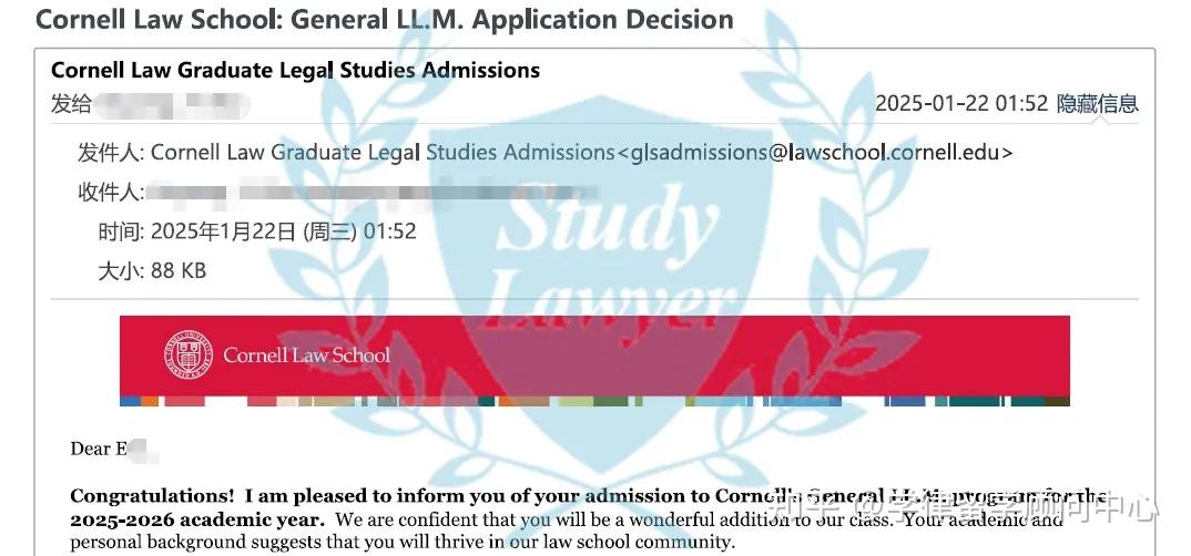 康奈尔LLM放榜，恭喜收到offer的学律申请者 - 知乎