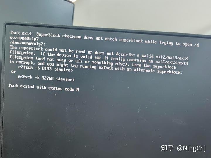 ...The superblock could not be read or does not describe a valid ext2/ext3/ext4filesystem... - 知乎