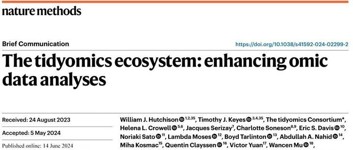 Nature method, tidyomics 生态系统：增强组学数据分析! - 知乎