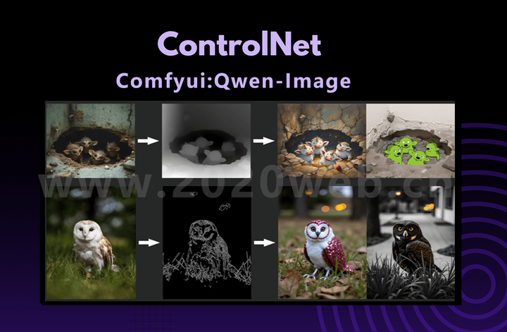 Qwen-Image的Controlnet精准控制图像生成：depth、Canny与Inpaint局部重绘 - 知乎