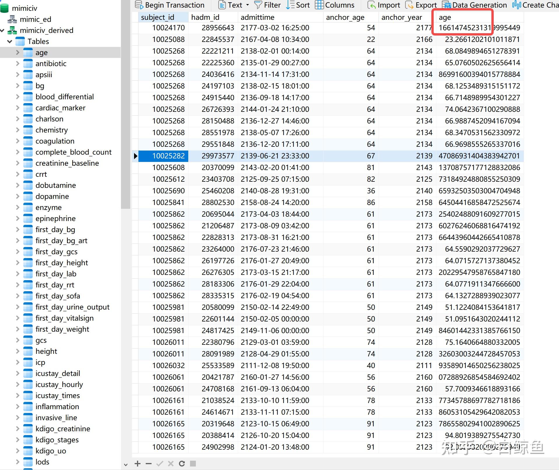 MIMIC数据库，常用查询指令SQL基础(二) - 知乎