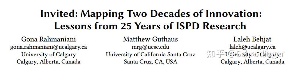 （ISPD 2025| EDA， 物理设计，综述）绘制二十年创新之路：ISPD研究二十五年的经验启示 - 知乎