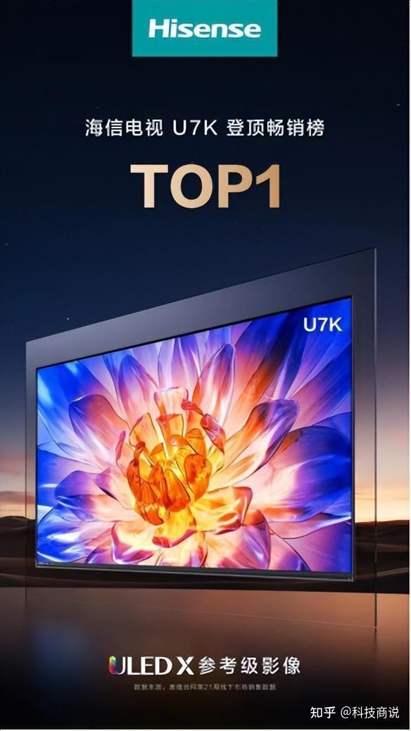 当之无愧的2023爆款王！海信电视U7K上市六周拿下畅销榜TOP1 - 知乎