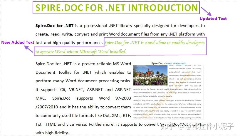 Word控件Spire.Doc 【文档操作】教程(三)：在 C#、VB.NET 中编辑 Word 文档 - 知乎