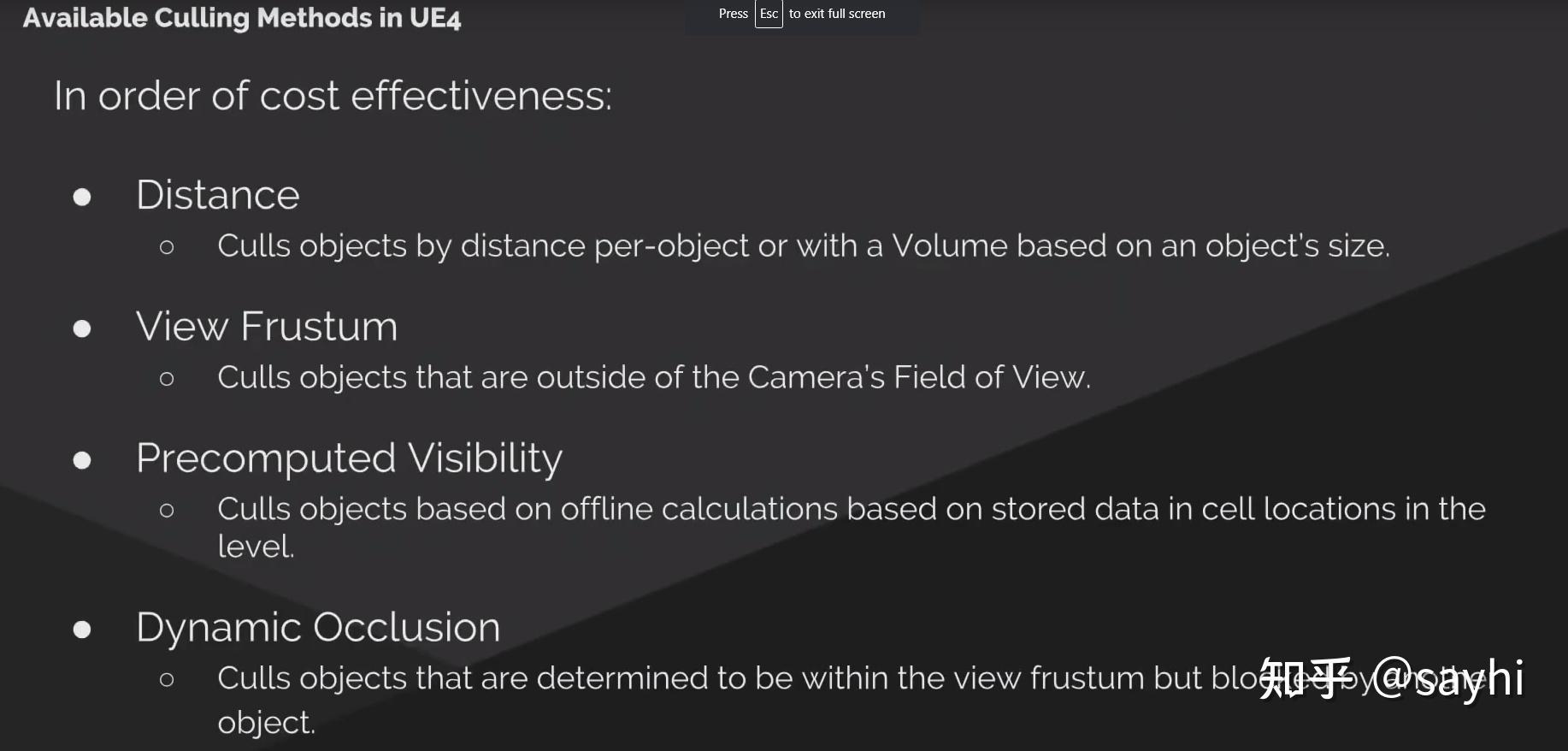 Unreal Culling Methods - 知乎