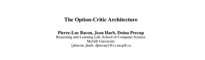 【强化学习算法 20】Option-Critic - 知乎