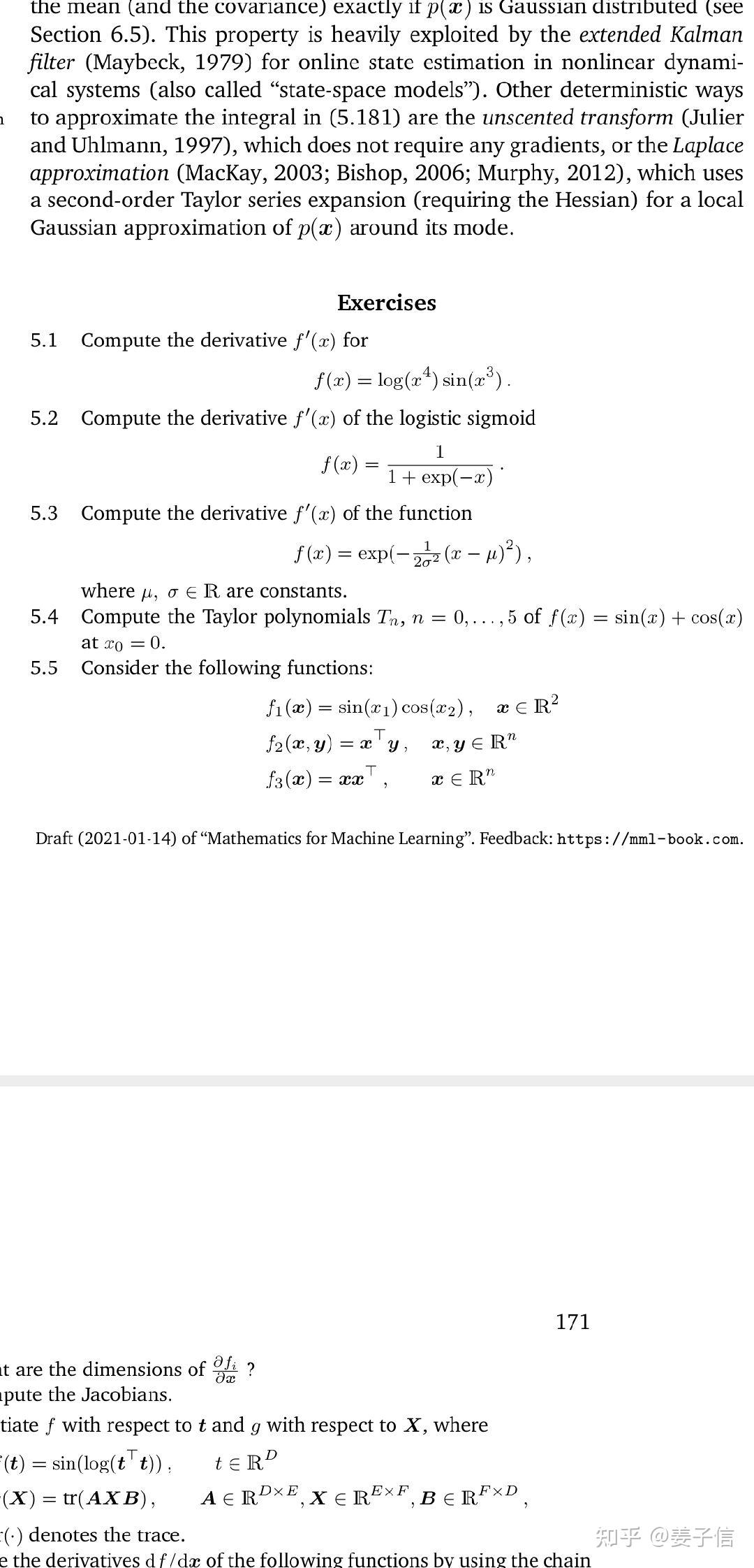mml_MATHEMATICS FOR MACHINE LEARNING_习题答案4 - 知乎