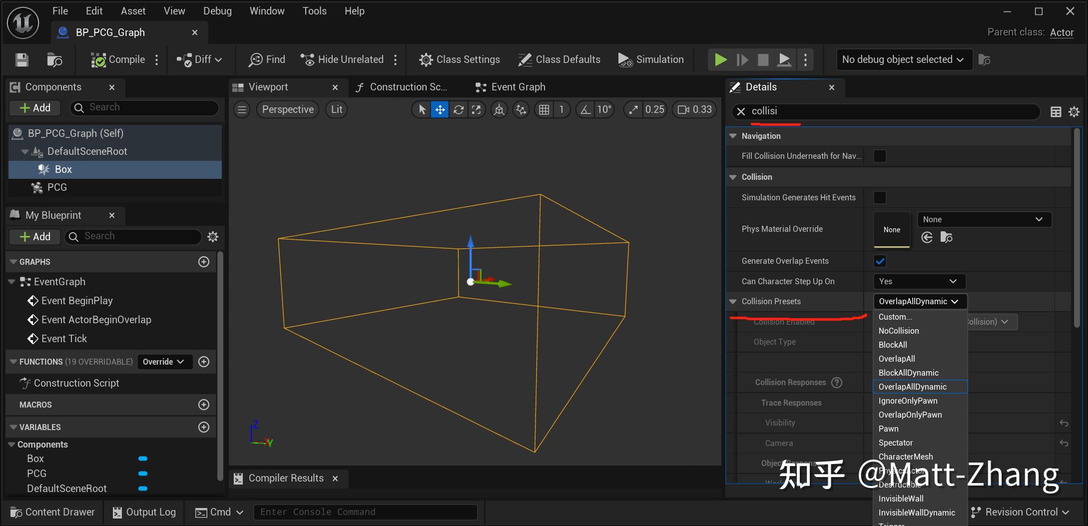 虚幻5.5《基于Actor的PCG组件搭建与碰撞事件》创建PCG-Graph，并设置碰撞Box Collision - 知乎