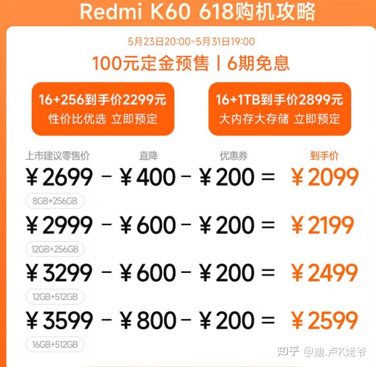 23 年 618 IQOO Neo8 和红米 K60 谁更值得入手？