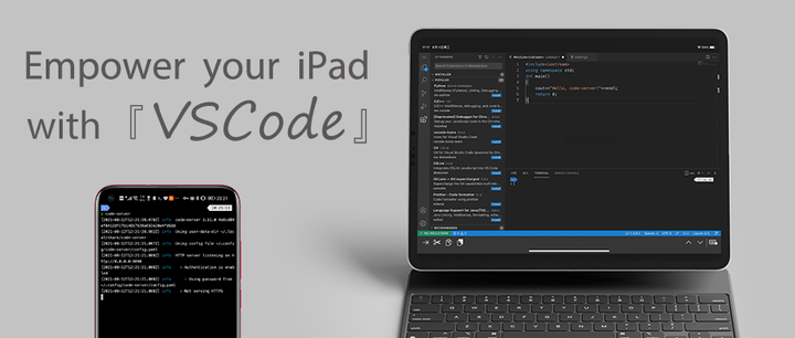 只需一部安卓手机，让全功能VSCode登陆iPad - 知乎