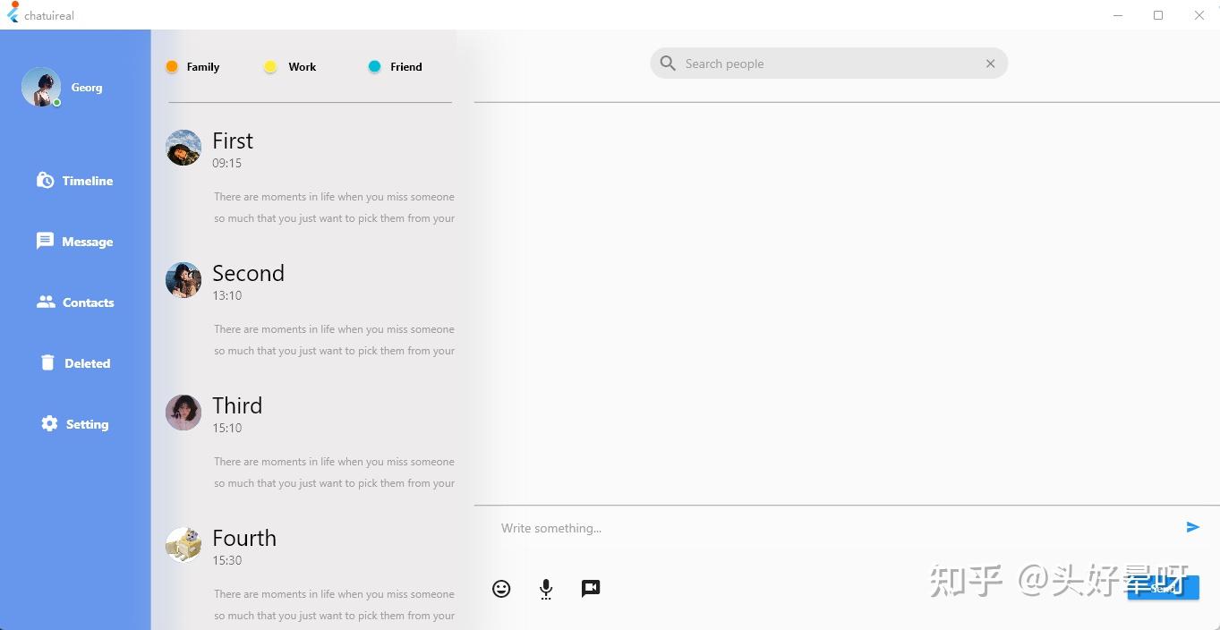 flutter 漂亮聊天UI界面实现 flutter-chatUI-again - 知乎