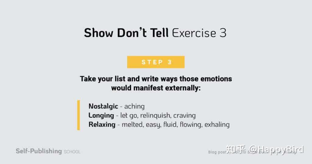 写作基本技能--Show, not tell - 知乎