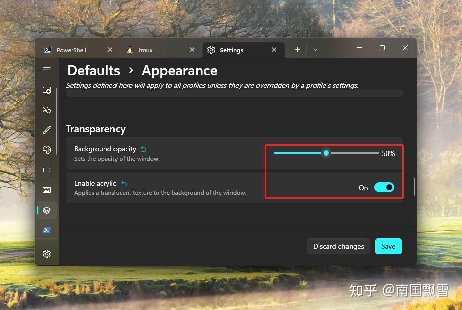 如何激活Windows Terminal的半透明效果 - 知乎