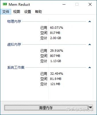 Mem Reduct：轻量级实时内存清理工具，释放10-50%系统内存 - 知乎