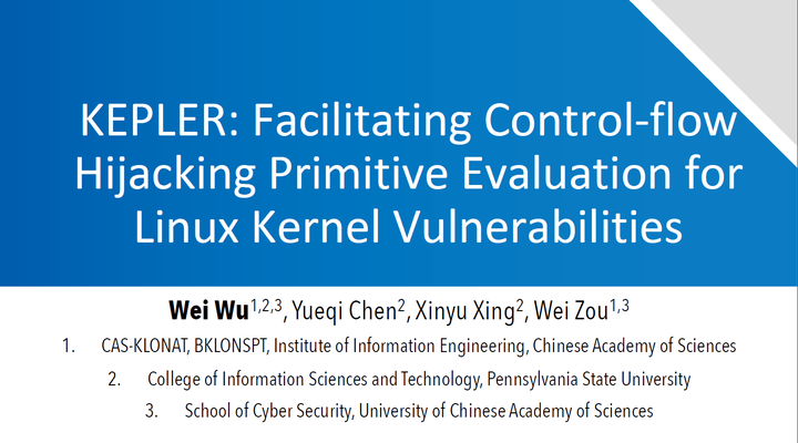 KEPLER: Facilitating Control-flow Hijacking Primitive Evaluation for ...