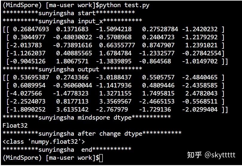 MindSpore与numpy及其他模块类型之间的转换与应用 - 知乎