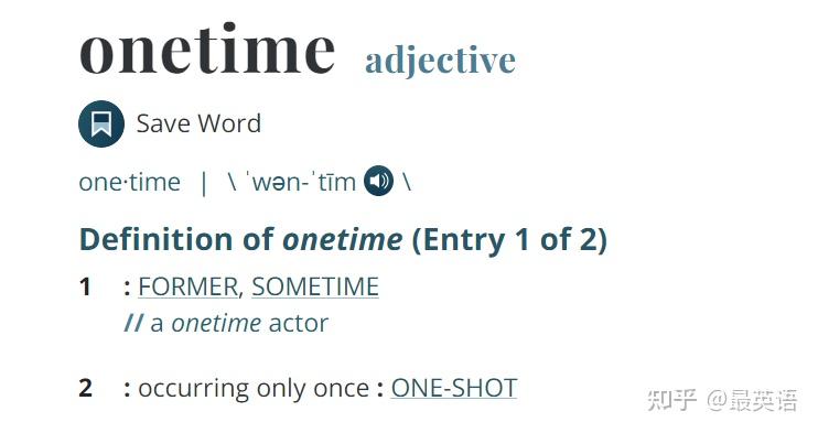 “一次性”英语怎么说？别再乱用one-time了！ - 知乎