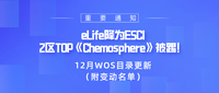 刚刚！eLife降为ESCI，2区TOP《Chemosphere》被踢！12月WOS目录更新（附变动名单） - 知乎