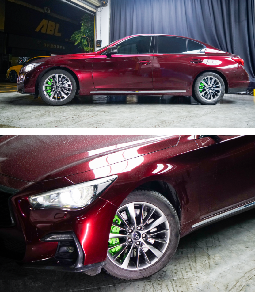 英菲尼迪Q50L升级TEI刹车改装分享，前P60ES后P40S-R卡钳套装 - 知乎